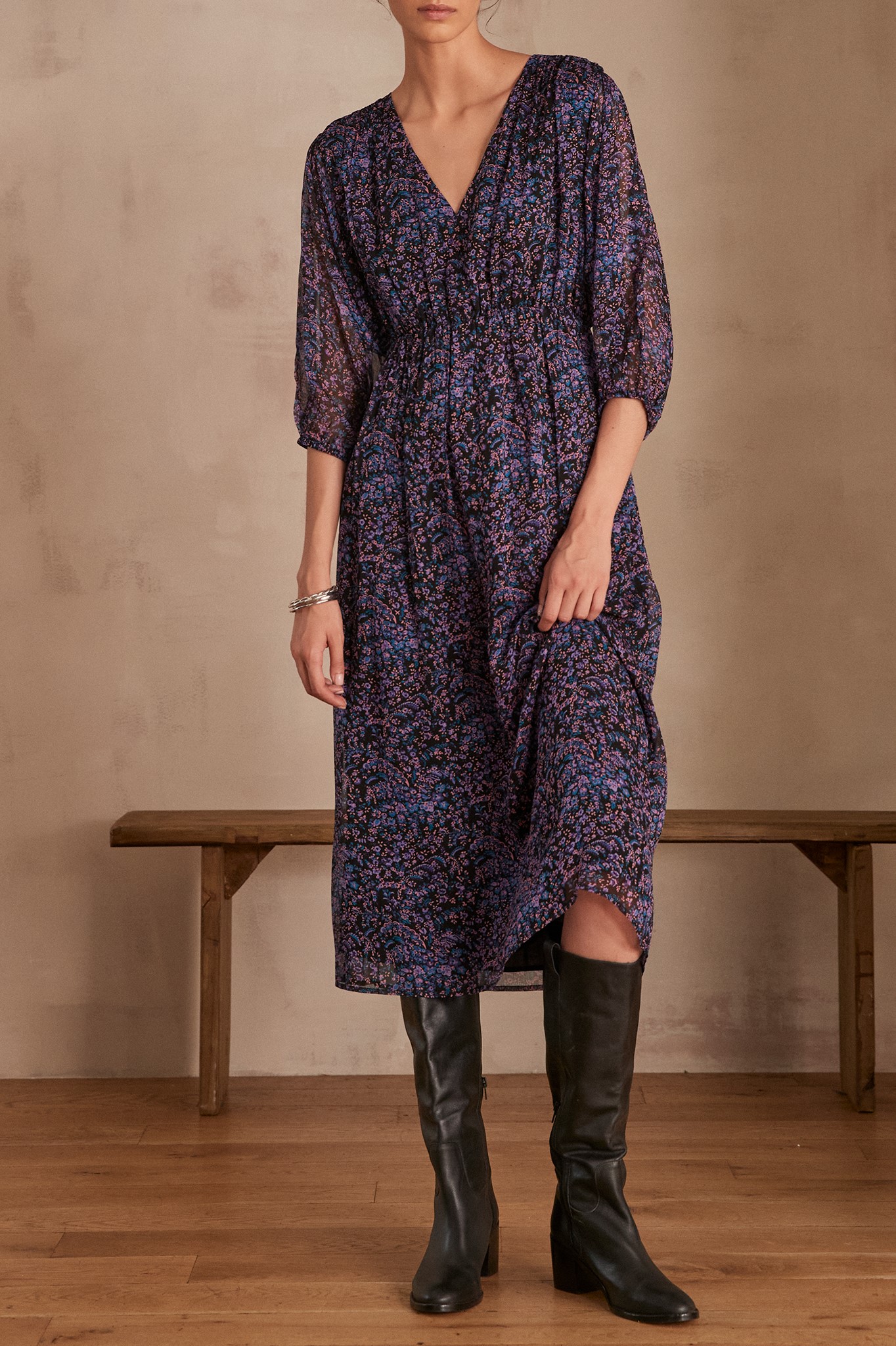 MAENA dress woman | PURPLE | Maison 123